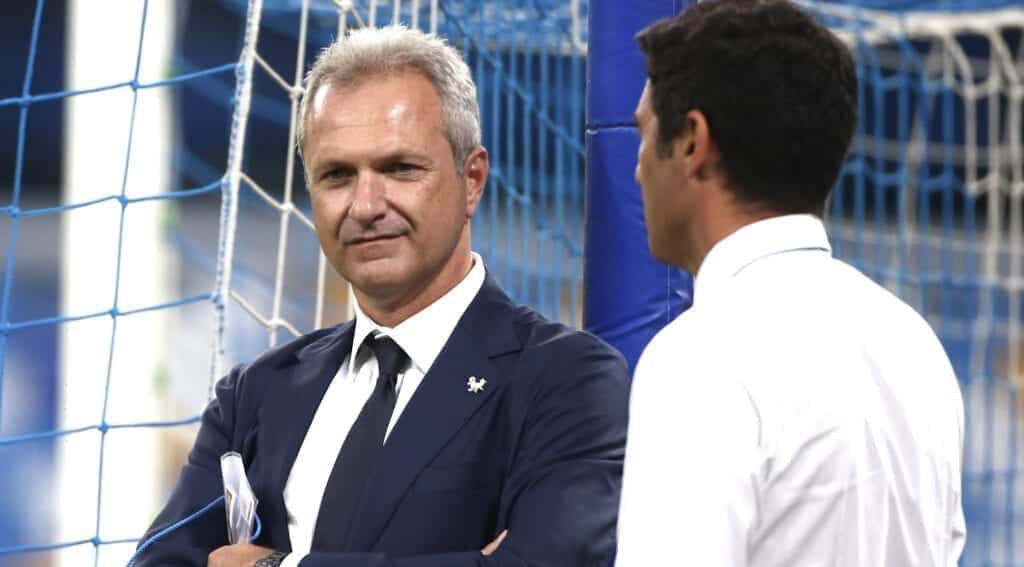 Roma CEO Guido Fienga reacts as the club’s Verona appeal is rejected