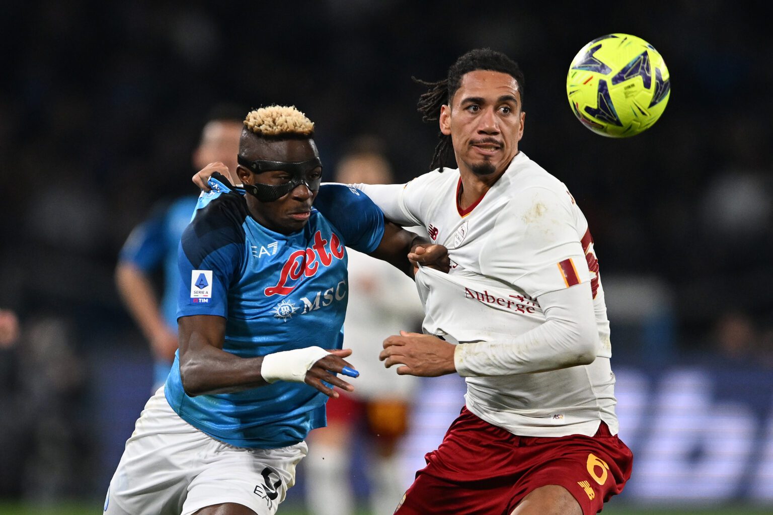 Victor Osimhen calls Chris Smalling "one of the strongest defenders."