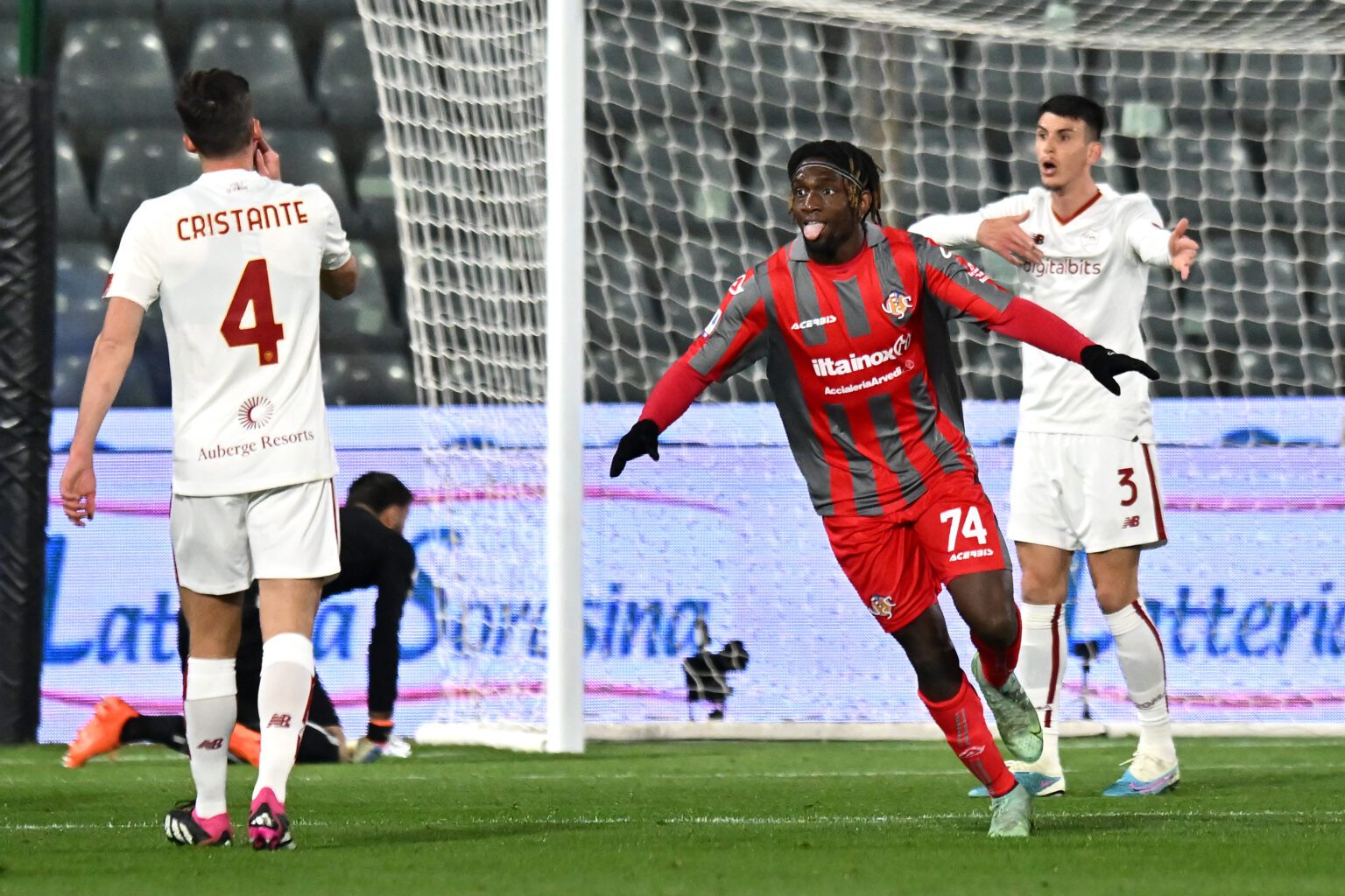 Cremonese attacker Frank Tsadjout discusses scoring vs Roma
